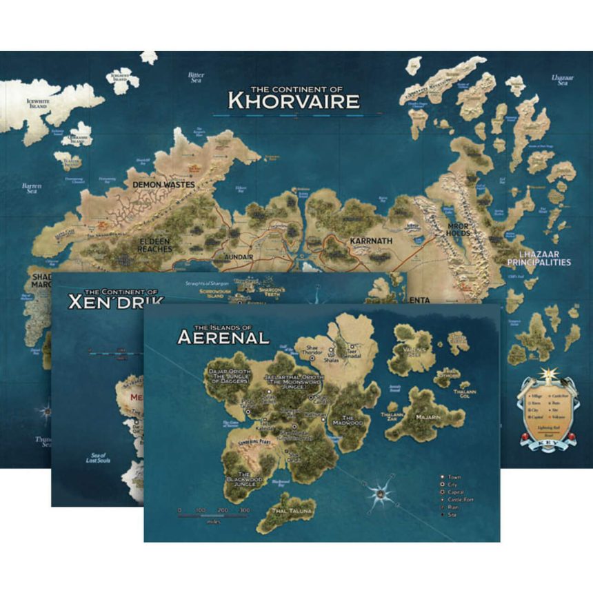 D&D5 Eberron Map (28"x 18")- Kraken