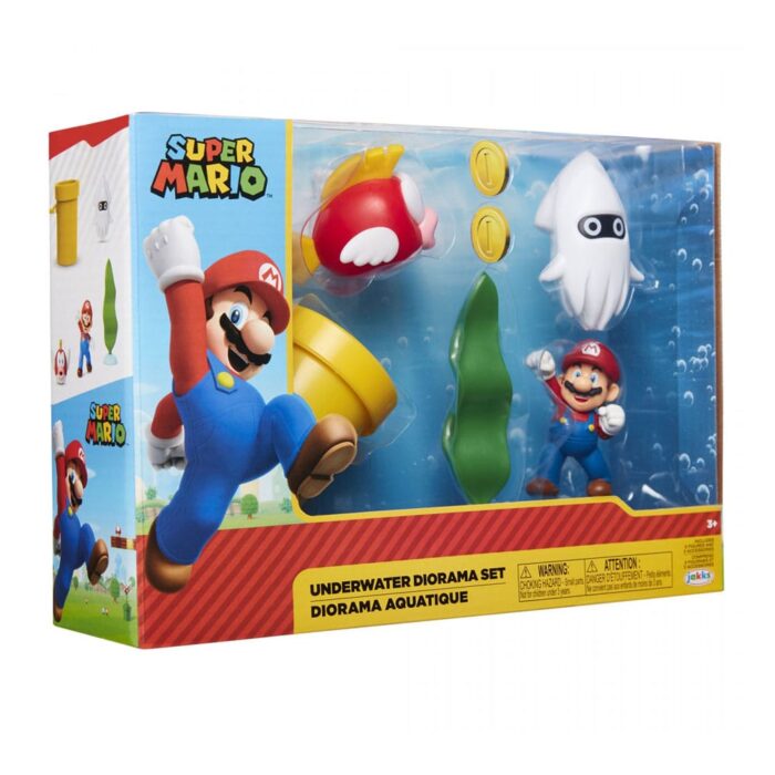 World of Nintendo Super Mario Diorama Set - Underwater - Kraken