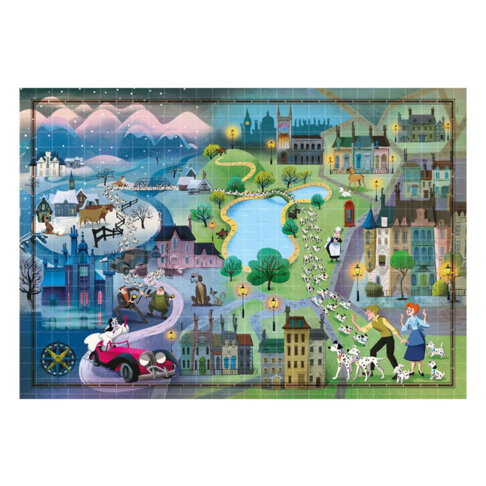 Disney Story Maps Jigsaw Puzzle 101 Dalmations (1000 pieces) - Kraken